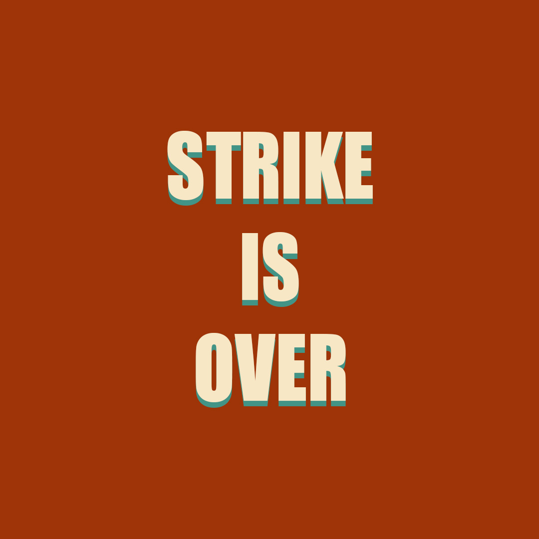 Strike is over! – Tiera Reproductions